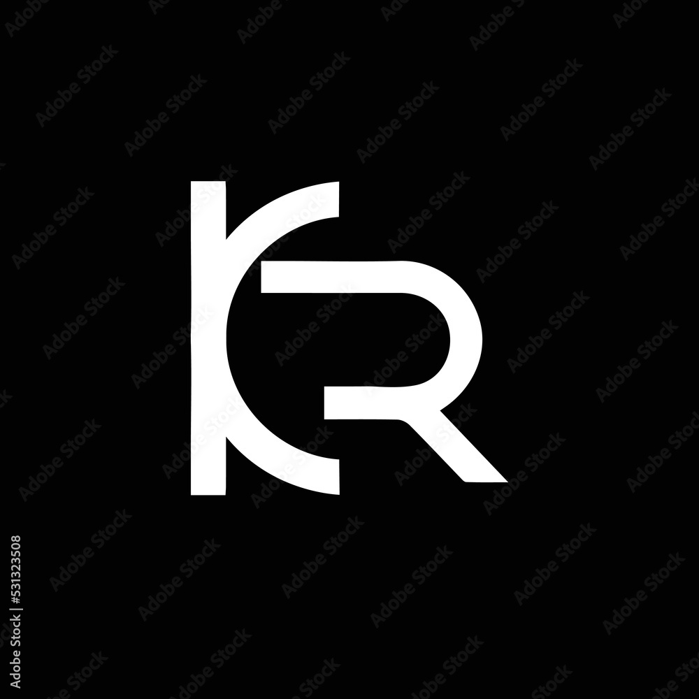 KR KR Logo Design, Creative Minimal Letter KR KR Monogram Stock Vector ...