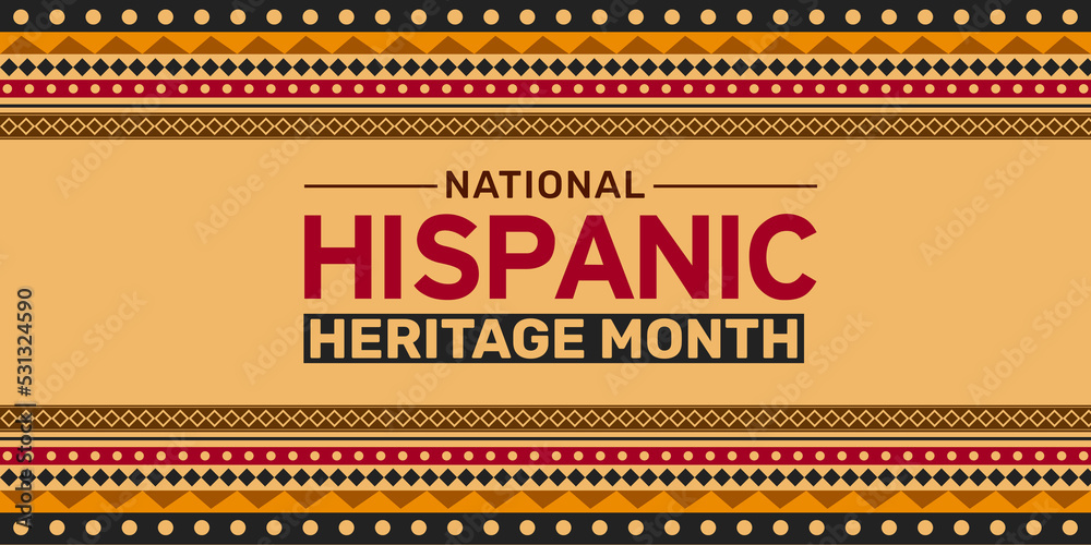 National Hispanic Heritage Month Wallpaper with Colorful shapes and ...