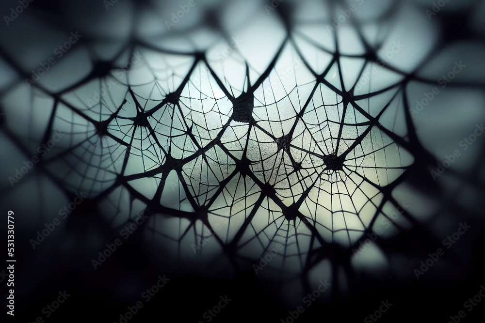 cobweb background, The scary of the Halloween symbol Isolated on dark ...