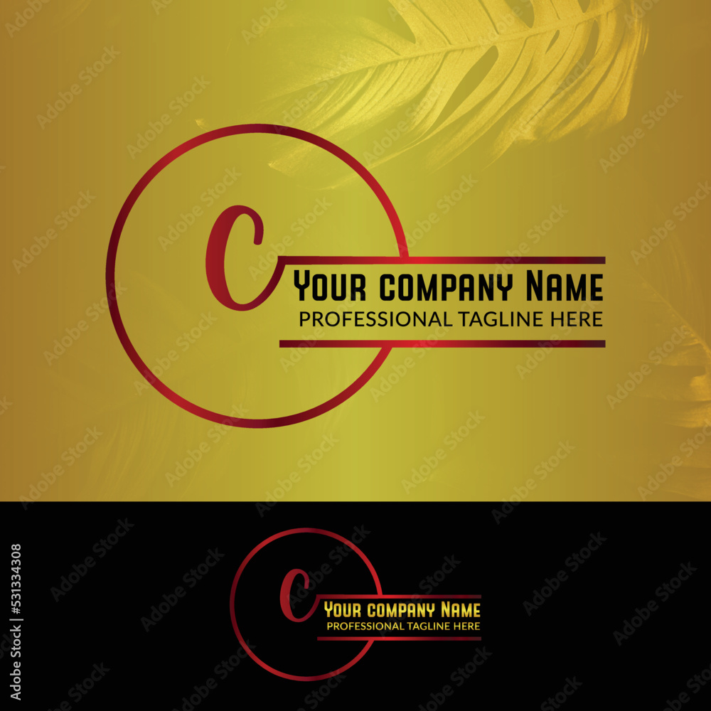 monogram letter c Logo design for your modern brand and business Stock ...