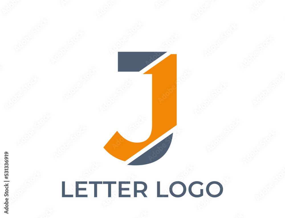 letter j logo. creative alphabet logotype design. isolated vector image ...