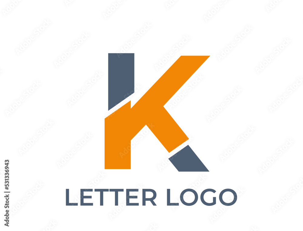 letter k logotype. creative alphabet logo design. isolated vector image ...