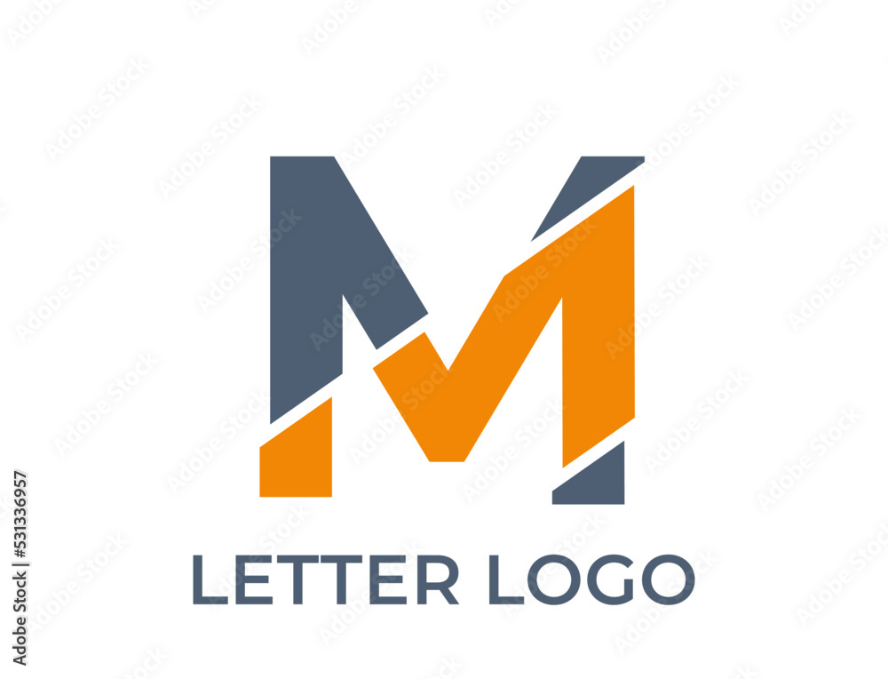 letter m logo design. conceptual alphabet logotype. isolated vector ...