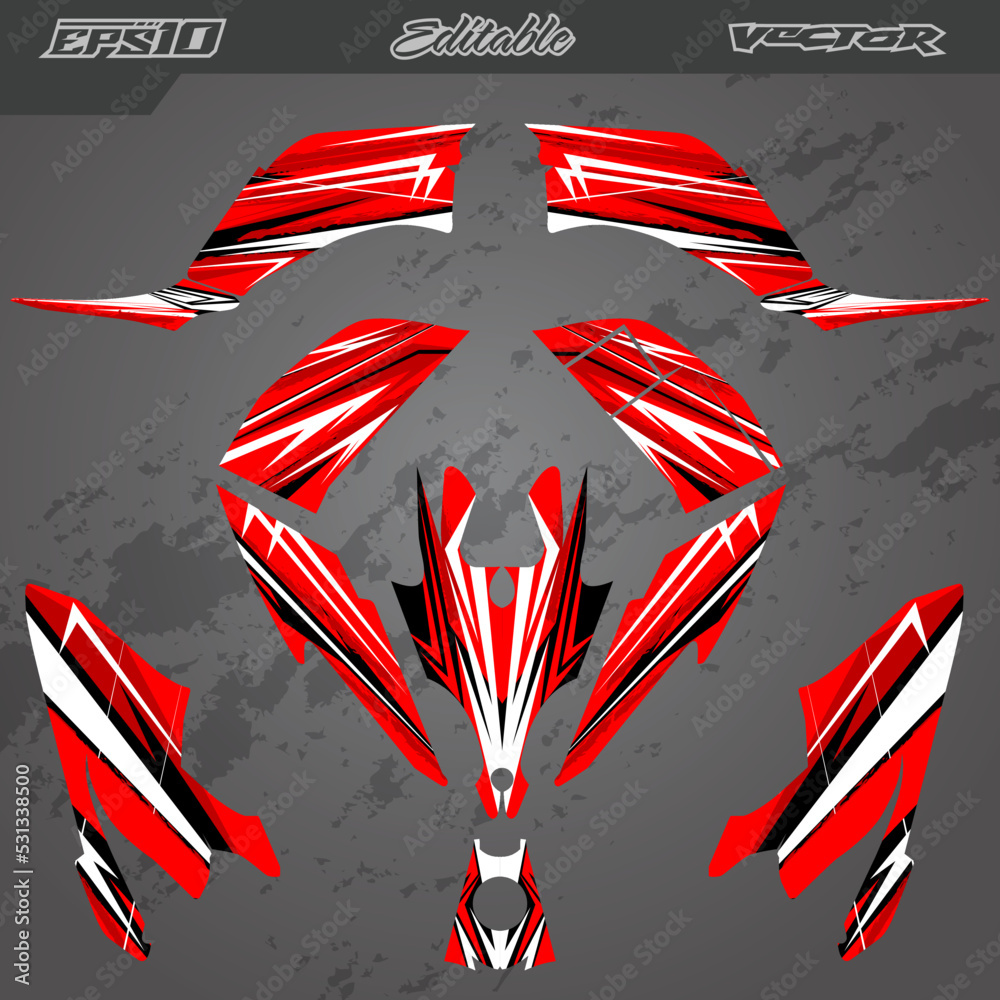 motosports vector graphic sticker Stock Vector | Adobe Stock