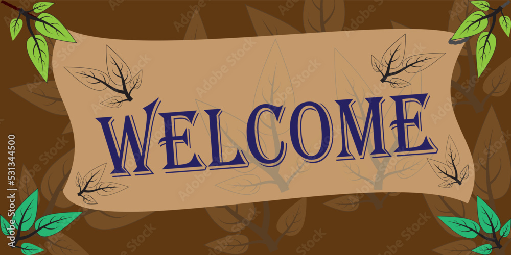 walcome banner with vintage look Stock Vector | Adobe Stock