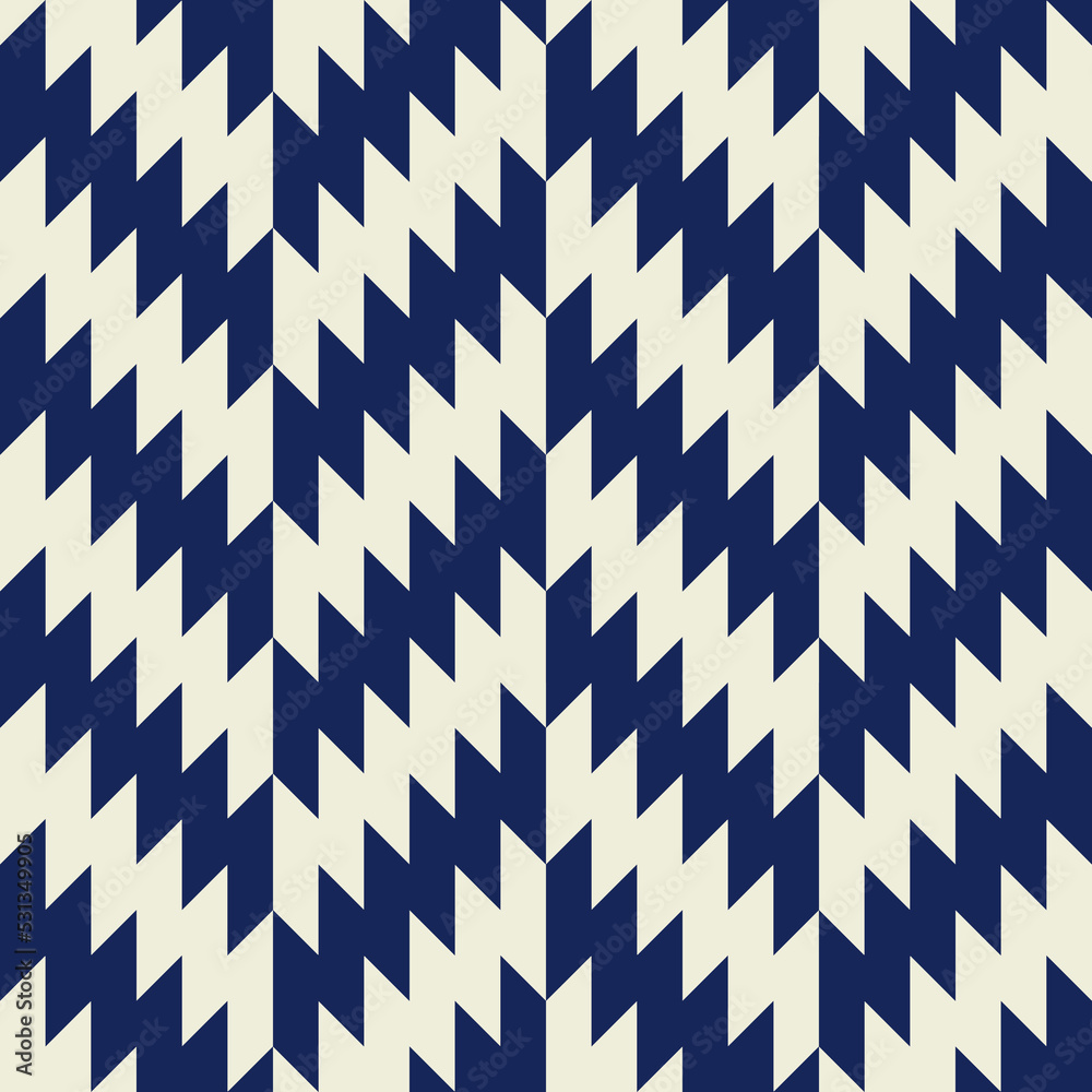 Geometric zigzag pattern. Vector random blue-white color herringbone ...