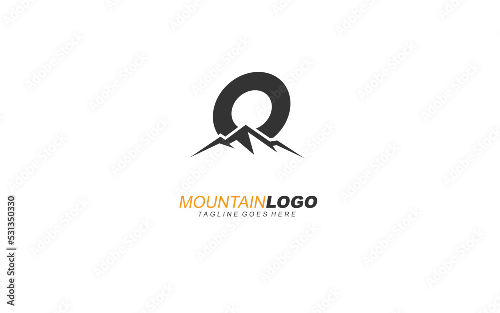 O logo mountain for identity. letter template vector illustration for ...
