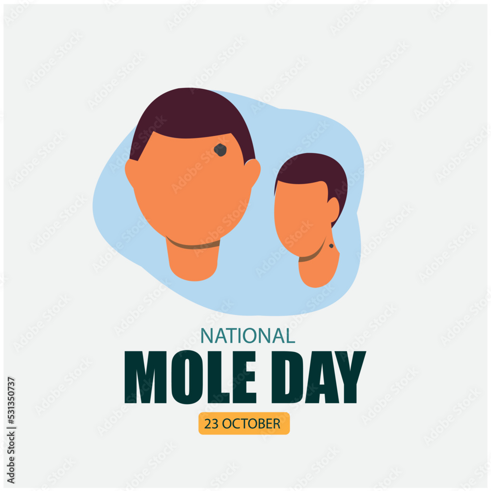Vector illustration of National Mole Day. Simple and elegant design ...