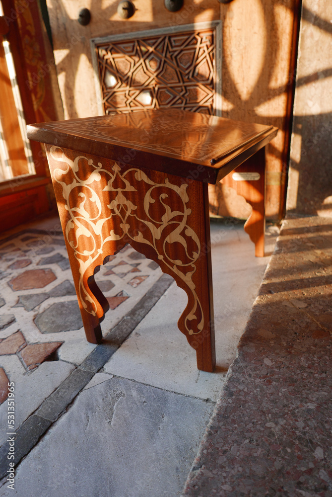 ISTANBUL, TURKEY- CIRCA 2016 : Koran (Quran) stand or rehal (or rihal ...