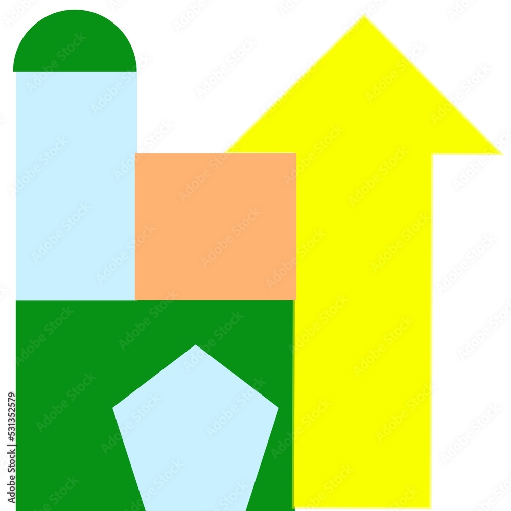 two-dimensional shapes circle, square, triangle, square, rectangle, and ...