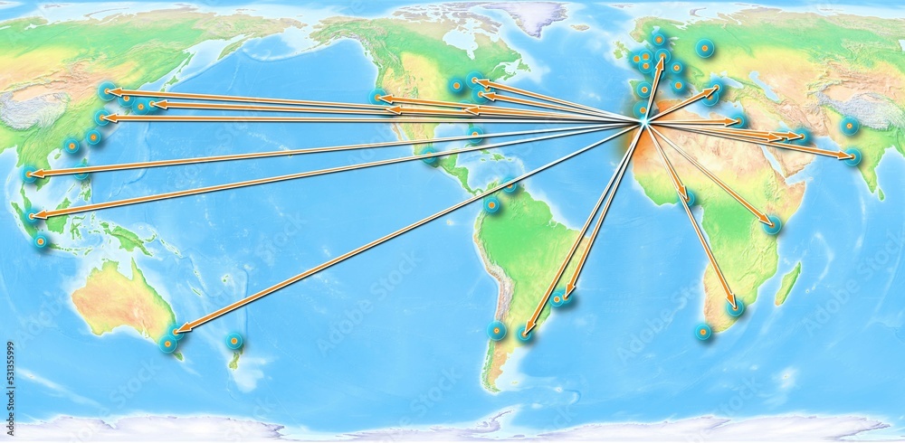 Morocco concept map centerd on America, export concept map for Morocco ...