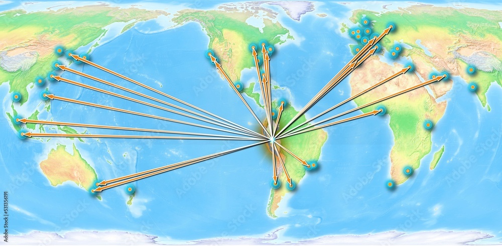 Peru concept map centerd on America, export concept map for Peru on ...