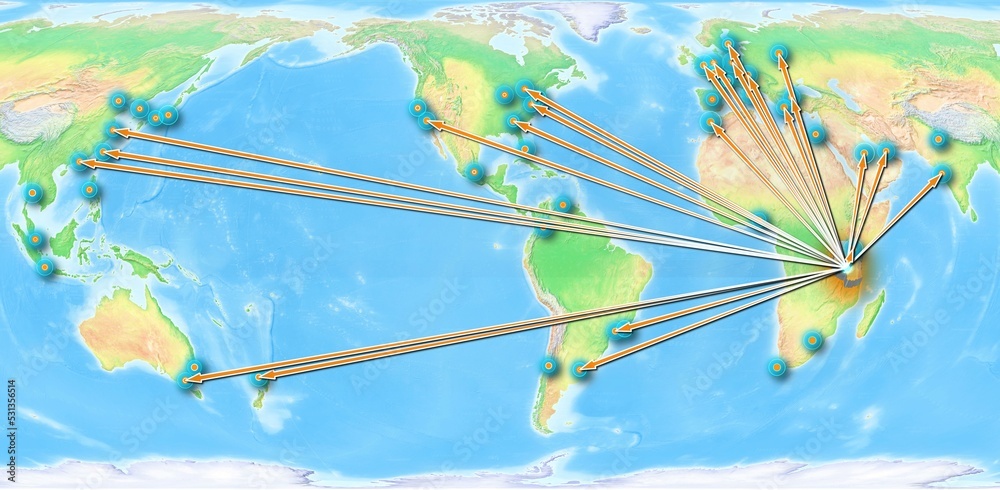 Tanzania concept map centerd on America, export concept map for ...