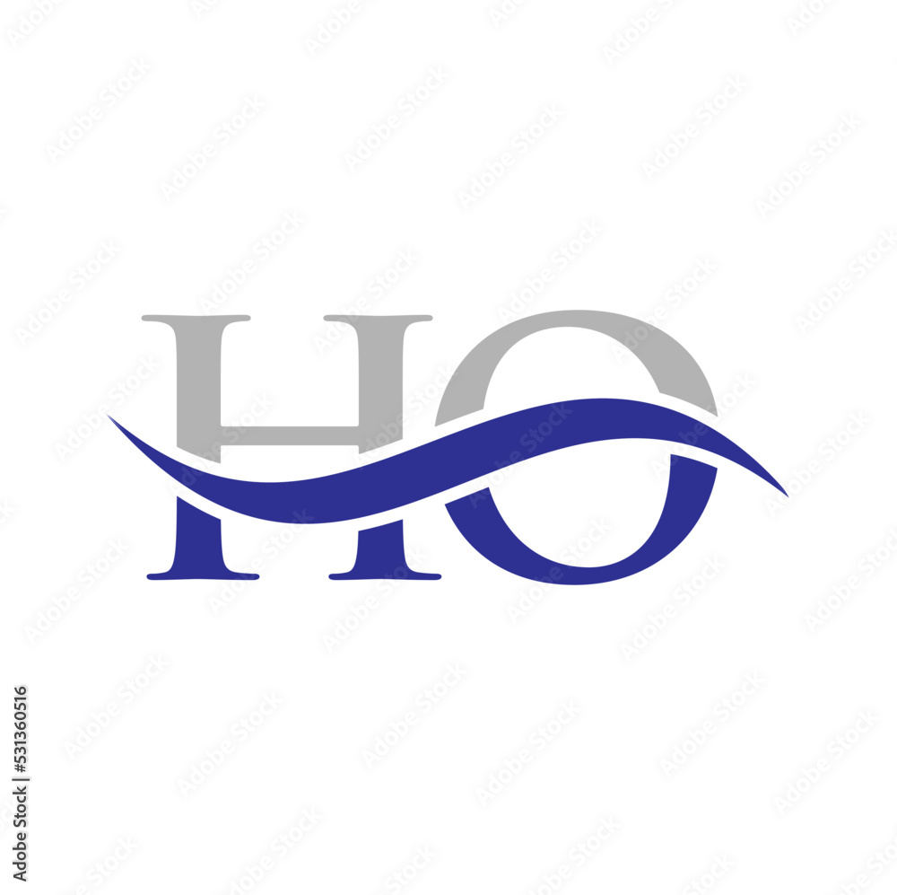 HO Combine Letter Logo Vector Template. Letter HO Logo Design Modern ...
