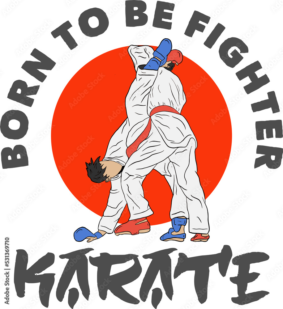 karate kick kumite sparing Stock Illustration | Adobe Stock