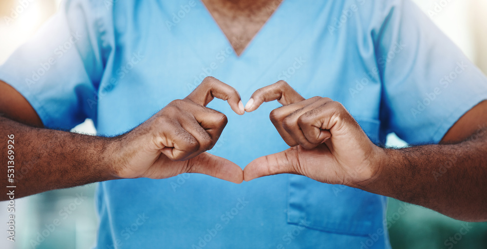 Heart healthcare, doctor and hands for love, care and trust in medical ...