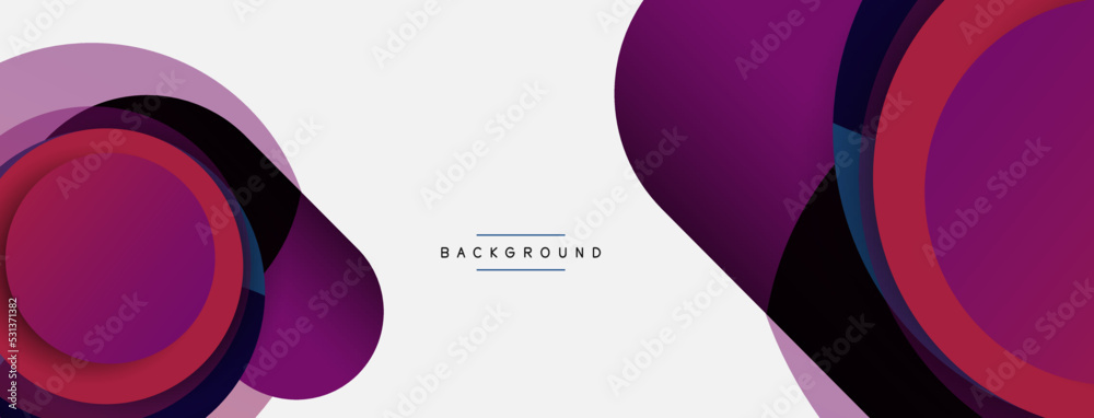 Circle and round shapes abstract background. Vector illustration for ...