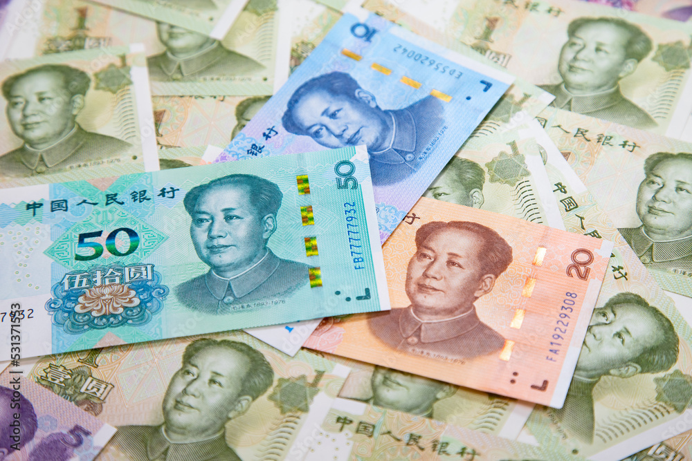 Chinese notes Stock Photo | Adobe Stock