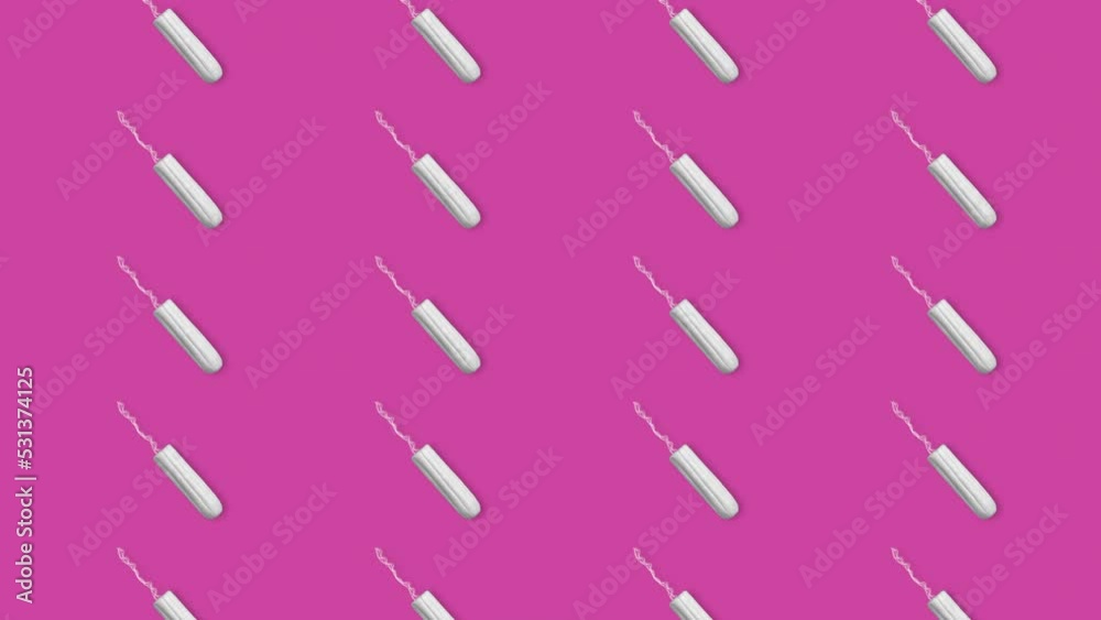 Looped animation on the theme of menstruation and women's critical days ...