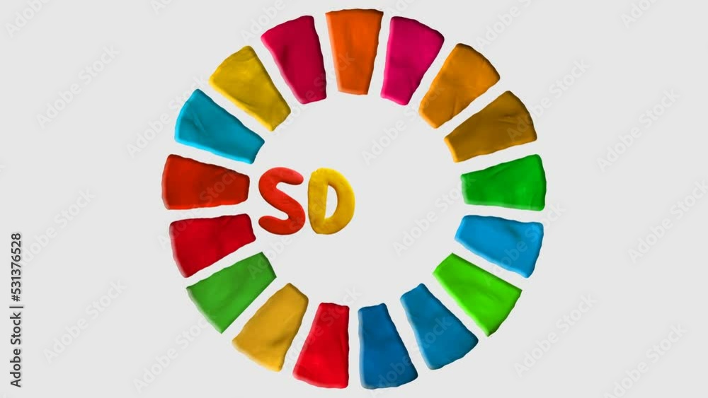 SDGs circle icon and blinking letters animation Stock Video | Adobe Stock