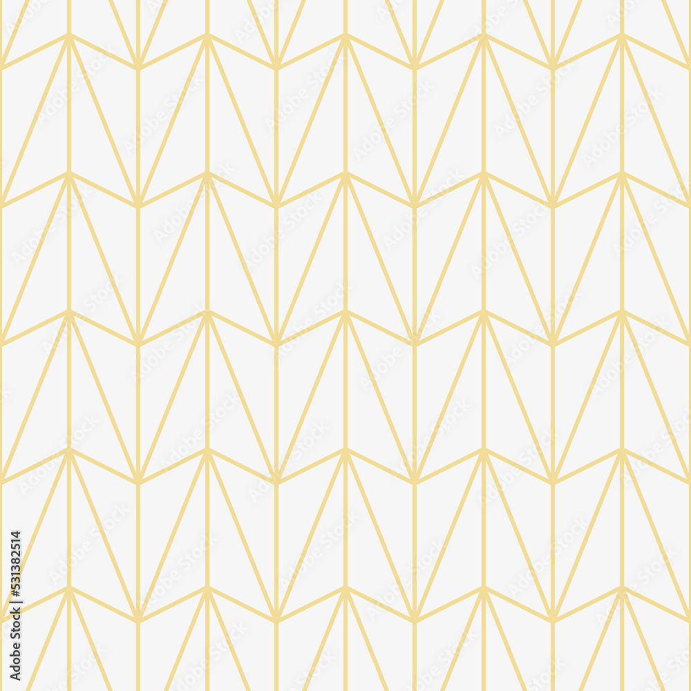 White And Gold Chevron Background