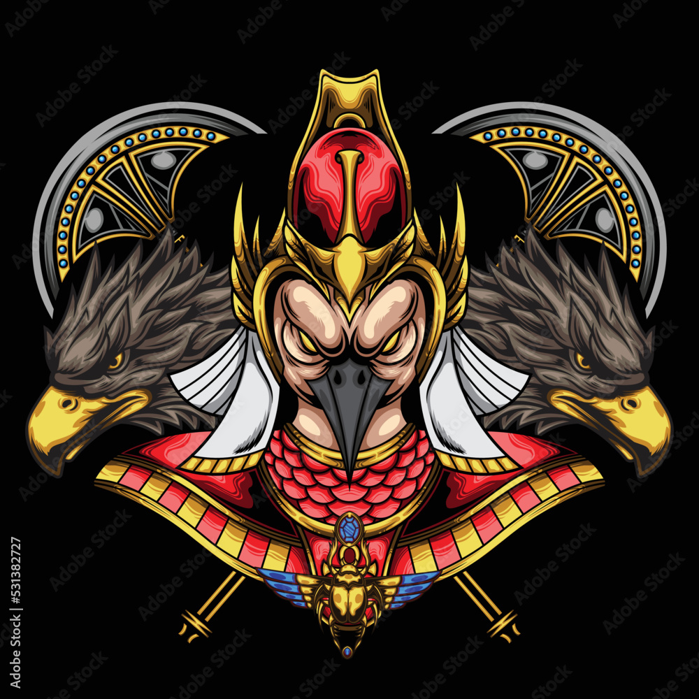 Vector illustration of god of ra egyptian gods Stock Vector | Adobe Stock