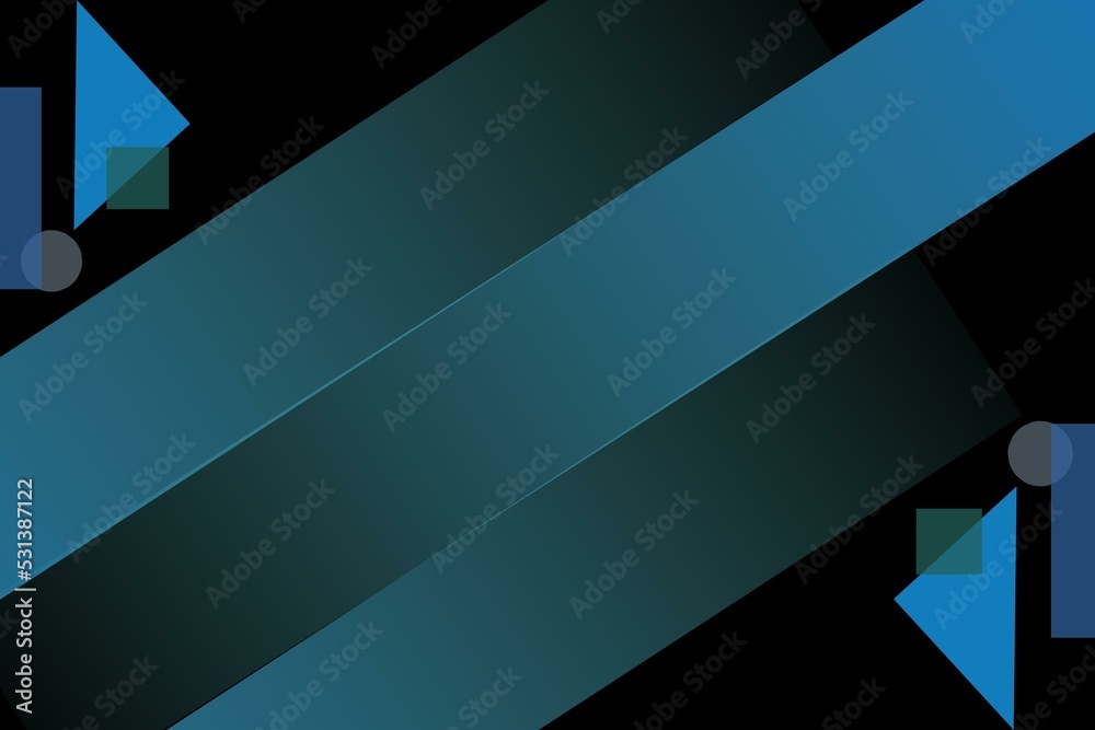 Black abstract background with blue green elements Stock Illustration ...