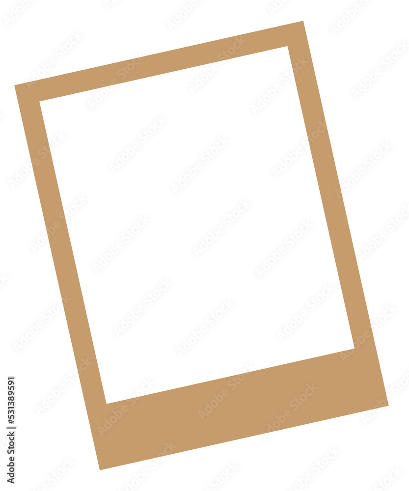 Empty photo frame isolated illustration. Vertical rectangular template ...