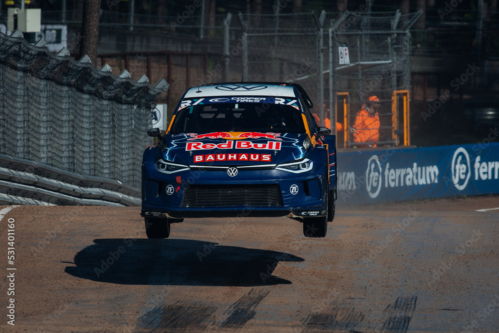 VW ID4 WRX Red Bull go fast Stock Photo | Adobe Stock