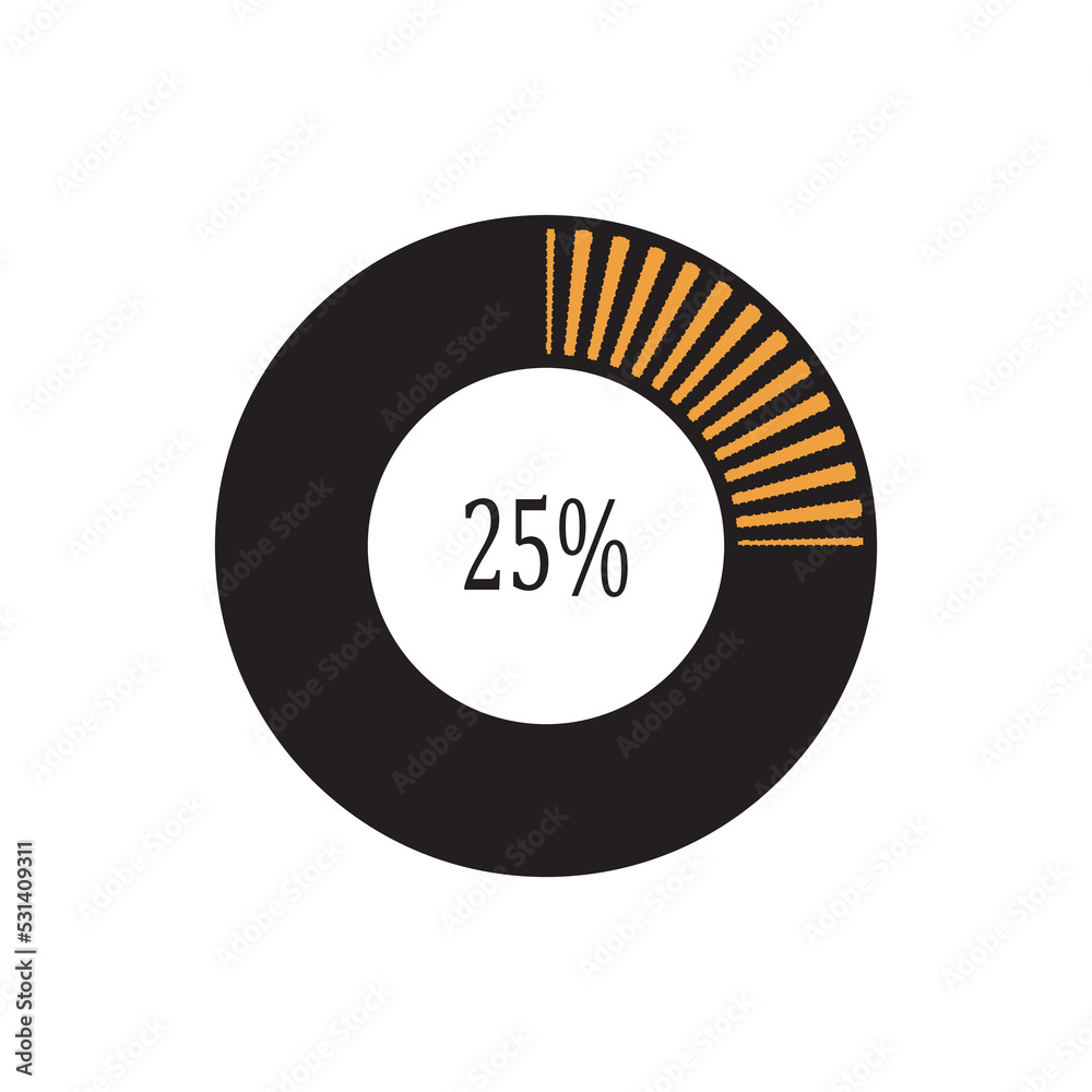 100 percent pie chart. Percentage vector infographics. Circle ...