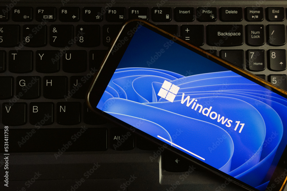 KONSKIE, POLAND - September 17, 2022: Windows 11 logo displayed on ...