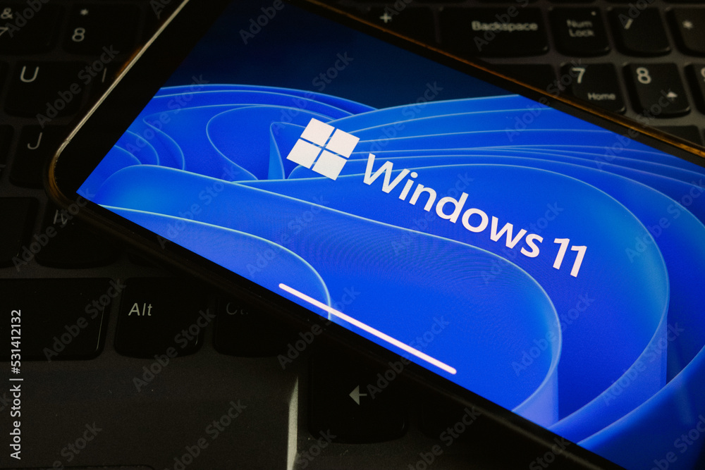 KONSKIE, POLAND - September 17, 2022: Windows 11 logo displayed on ...
