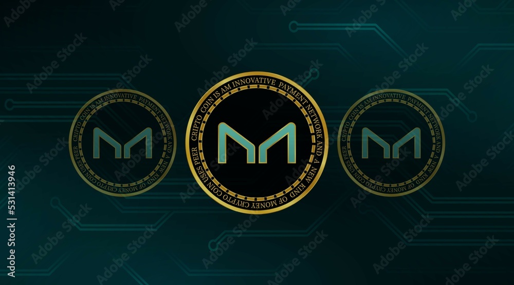 maker virtual currency images. 3d drawings. editorial image ilustração ...