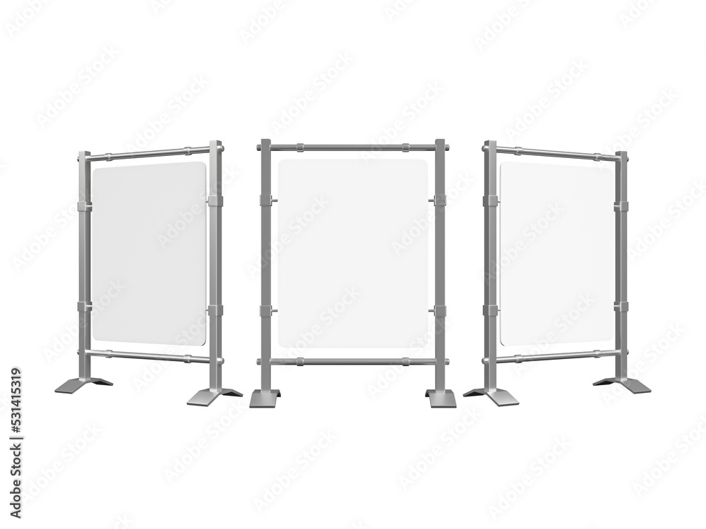 Standee Mockup for road side promotion and advertising. Road side ...