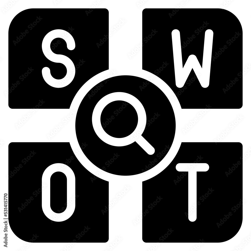 SWOT Analysis Icon Stock Vector | Adobe Stock