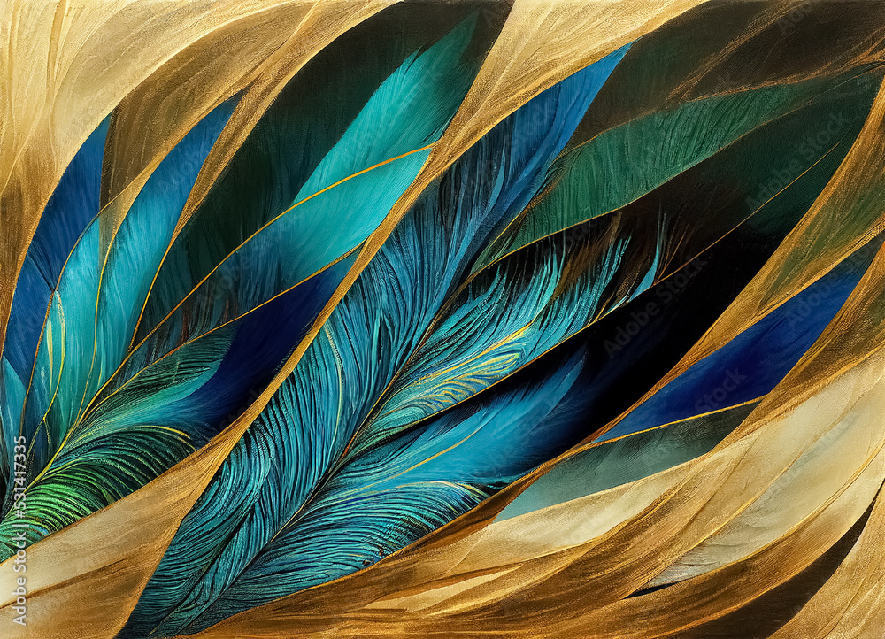Abstract Feather Painting