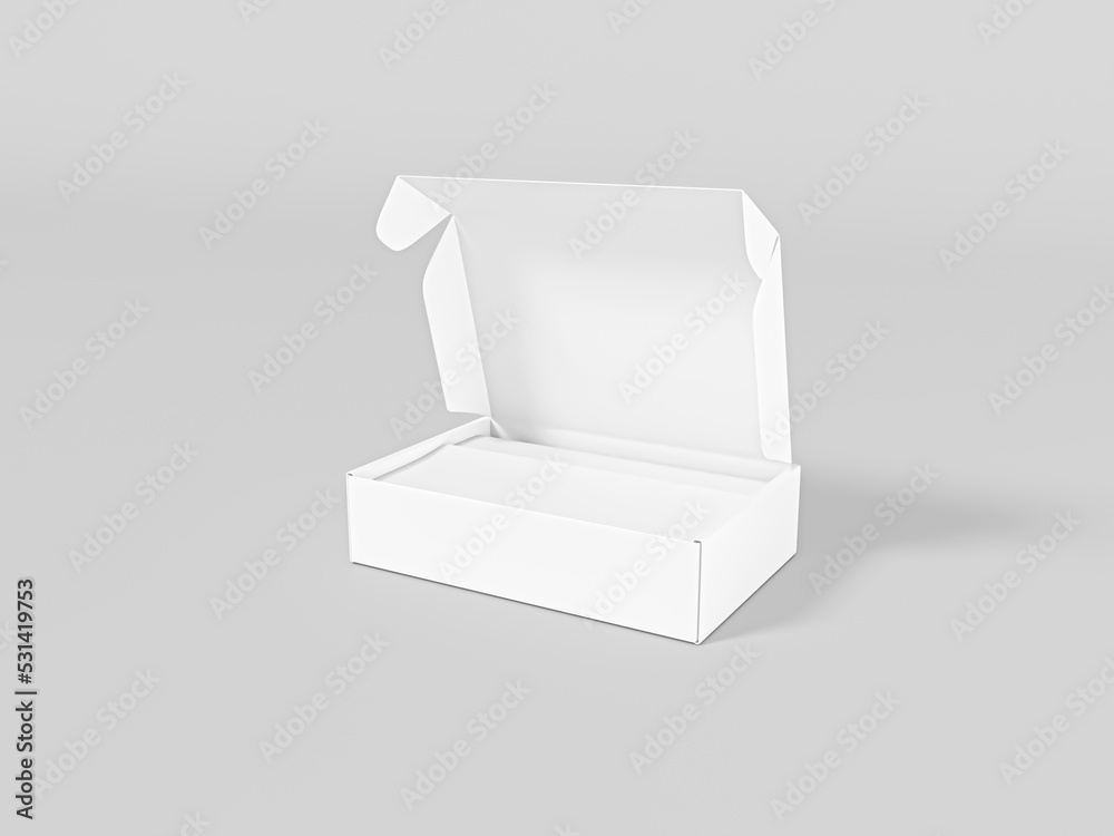Rectangular cardboard box mockup. packaging delivery box mock-up for ...