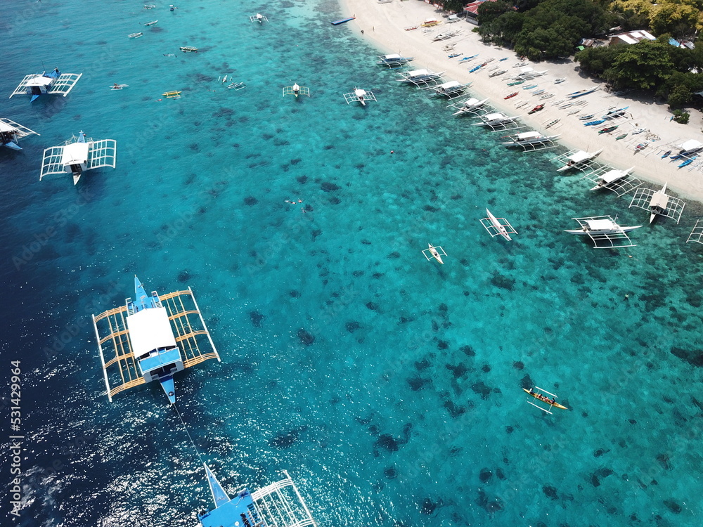 Aerial photography of the beautiful scenery of Bohol Island ...