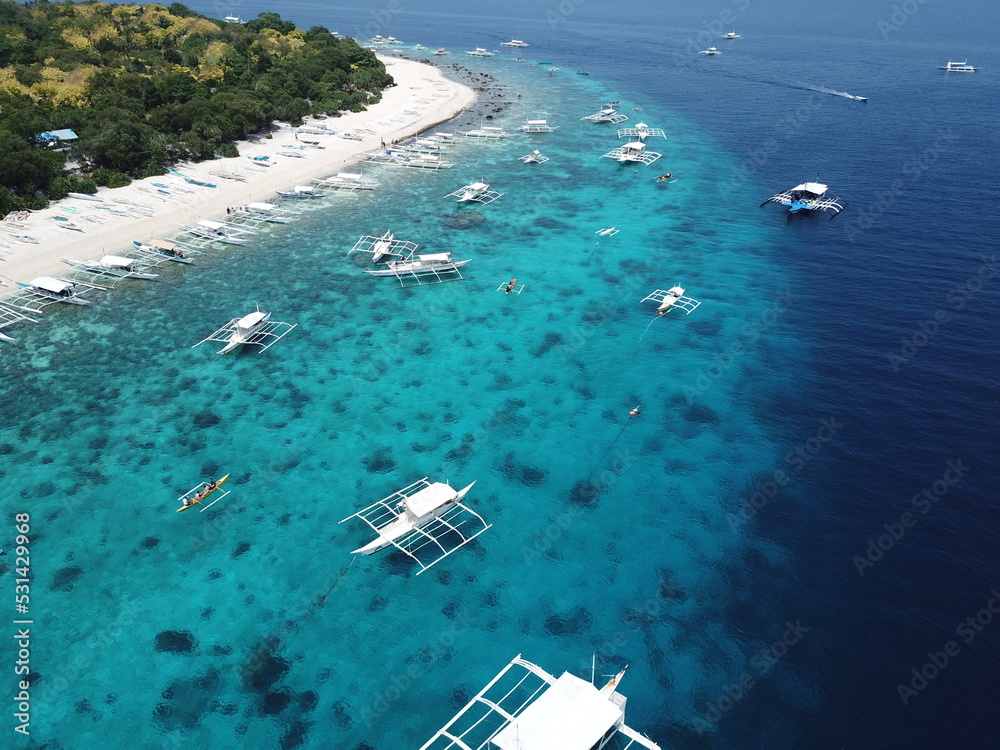 Aerial photography of the beautiful scenery of Bohol Island ...