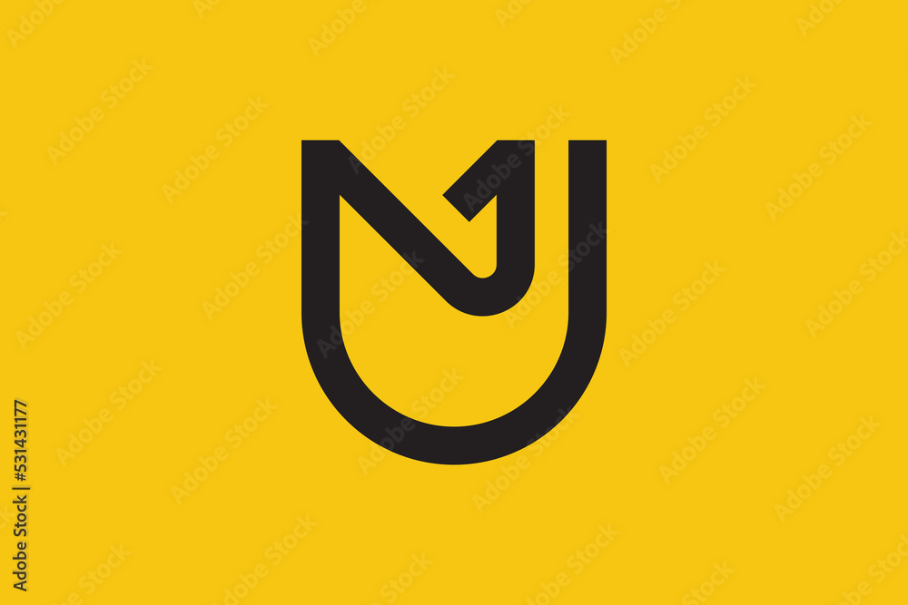 Minimal MU logo. Icon of a UM letter on a luxury background. Logo idea ...