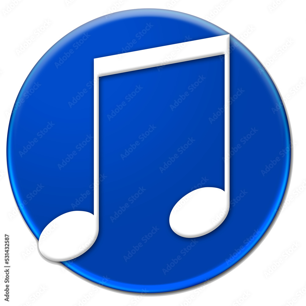 Music notes icon isolated over transparent background Stock ...