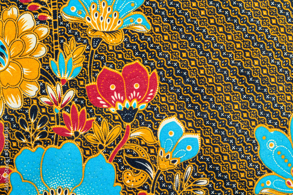 The Batik sarong pattern background in Thailand, traditional batik sarong in Asian. Stock Photo ...