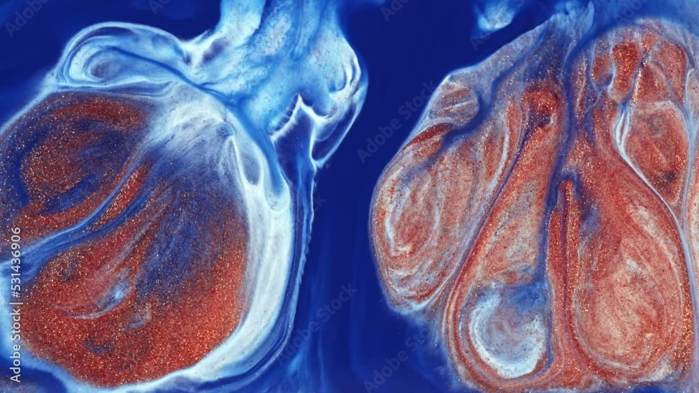 Fluid art drawing video, artistic texture with flowing effect. Liquid ...