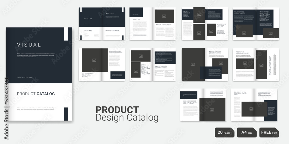 Catalog Design Product Catalogue Layout Design Minimal Catalog Design ...