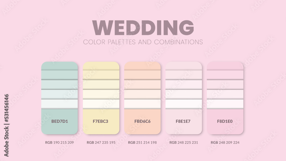 Wedding color scheme. Color Trends combinations and palette guide ...