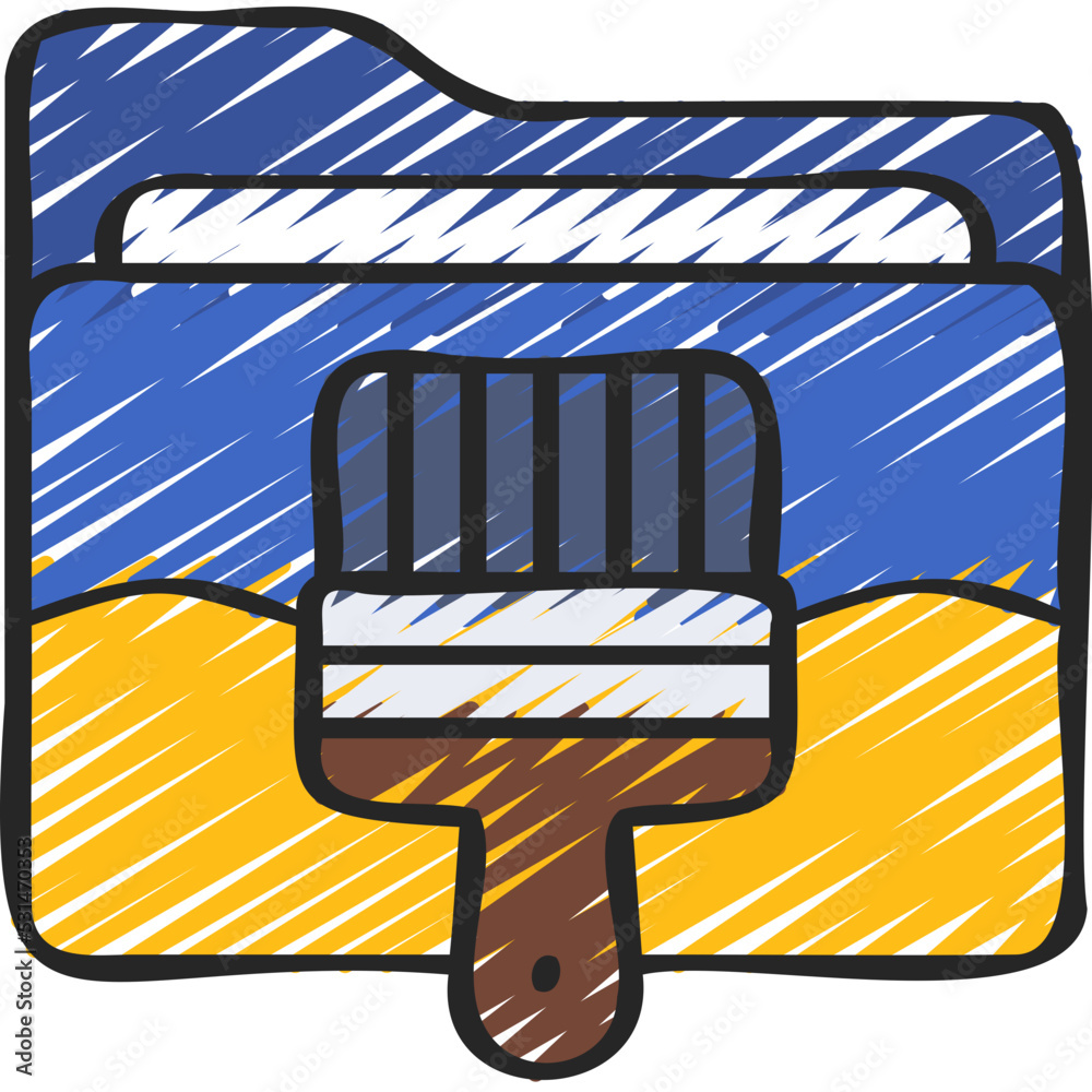 Paint Folder Icon Stock Vector | Adobe Stock