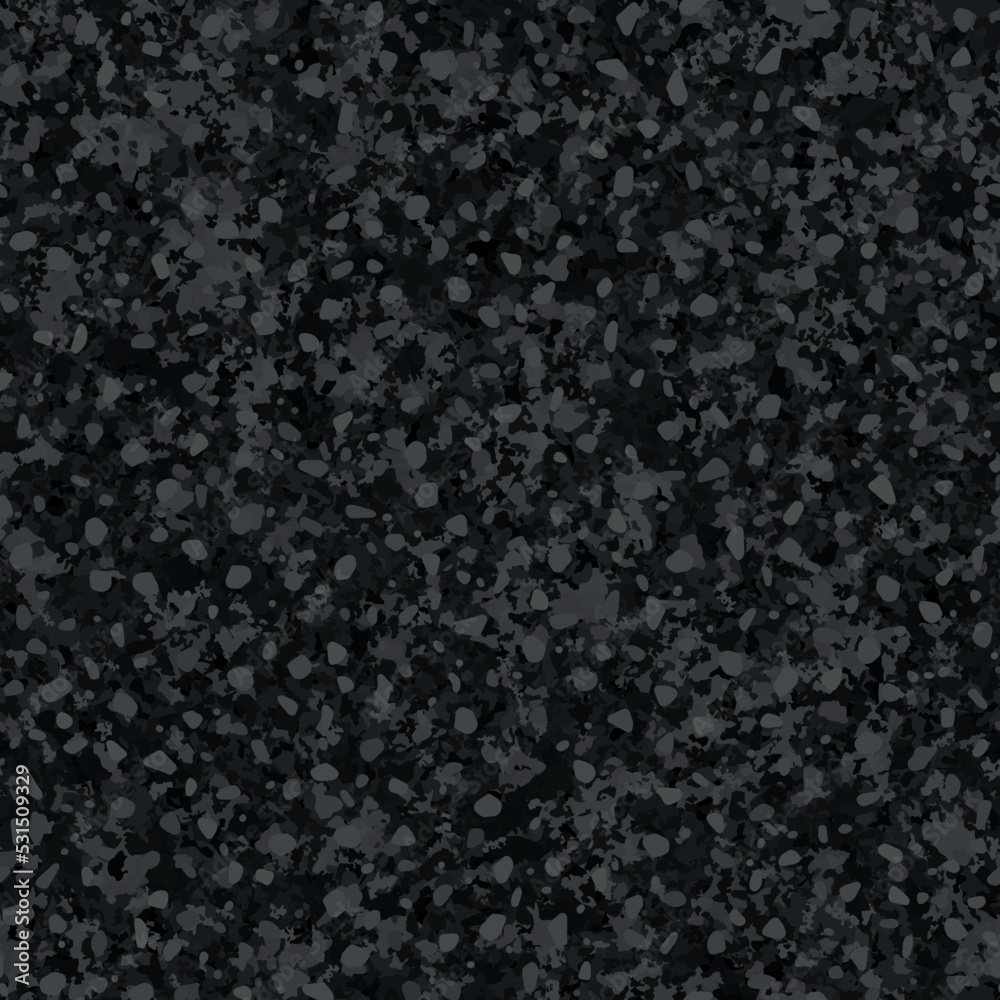 Black textured asphalt seamless pattern top view. Dark grey abstract ...