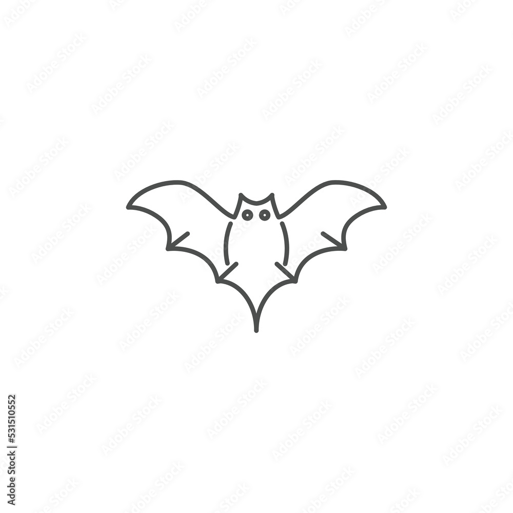 bat vector icon logo Halloween character ghost illustration cartoon ...