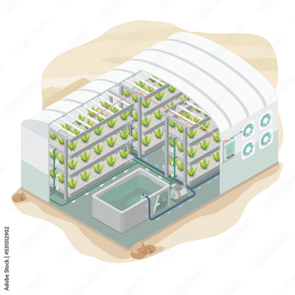 plant factory system farming isometric infographic cartoon Stock ...