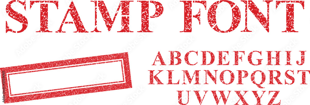 Vector realistic isolated template for red rubber stamp design and ...